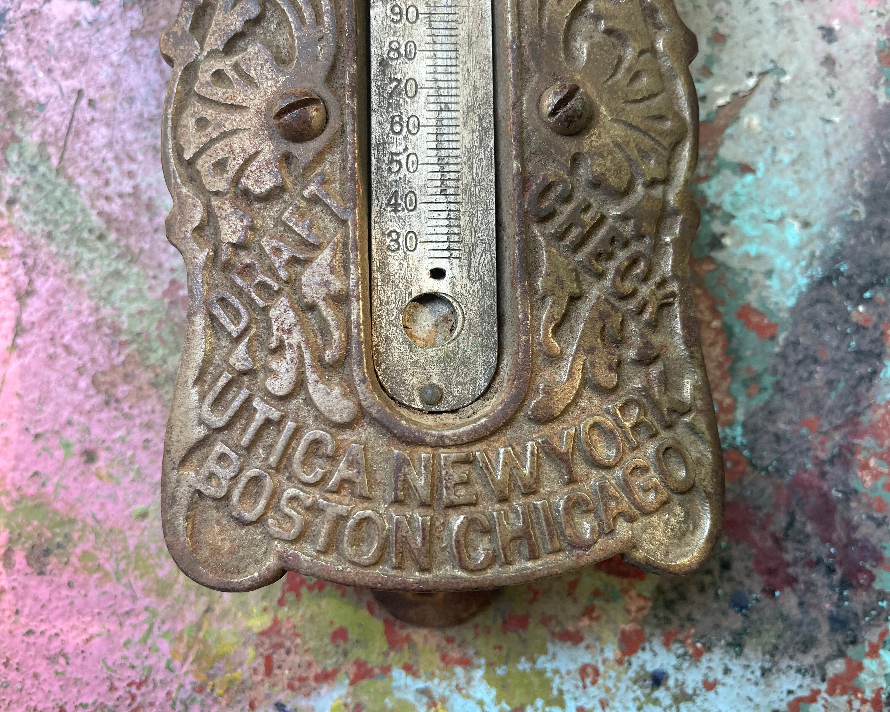 Antique Cast Iron Advertising Thermometer International Heater - Etsy