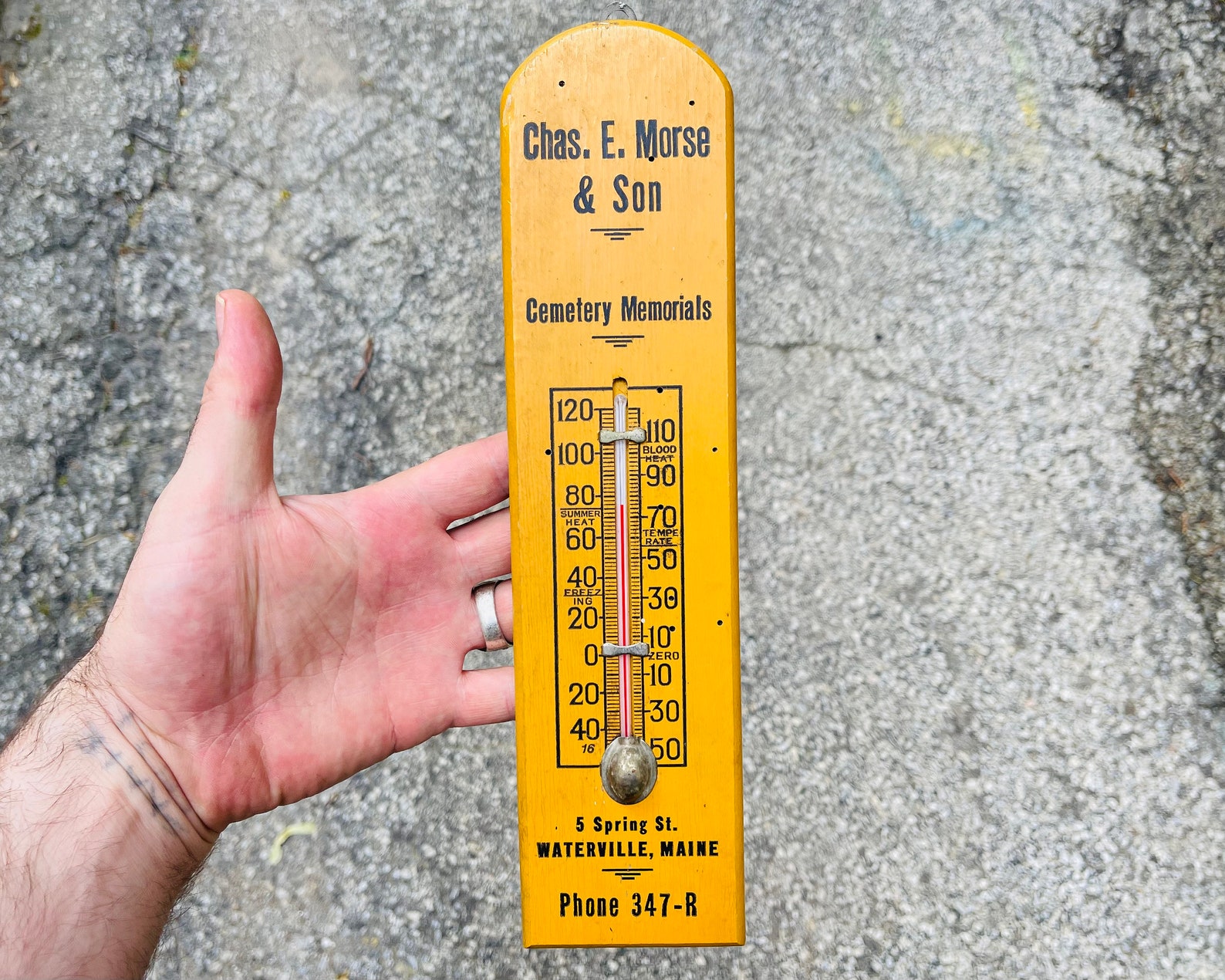 Antique Cemetery Memorials Thermometer Sign Advertising Trade - Etsy