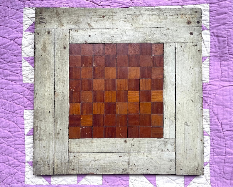 Antique Game Board Primitive Folk Art Vintage Old Paint - Etsy