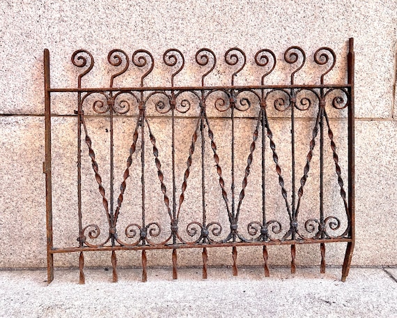 Antique Garden Fence Wrought Iron Flower Gate Victorian Gate - Etsy