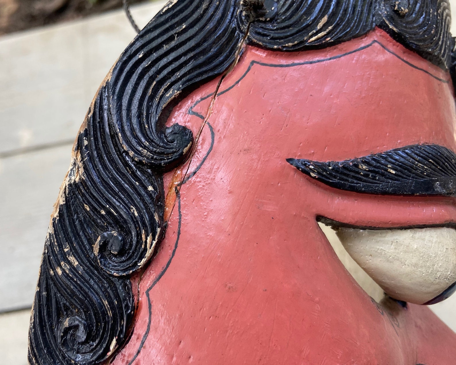 Vintage Devil Mask Antique Costume Carved Mask Wooden Mask | Etsy