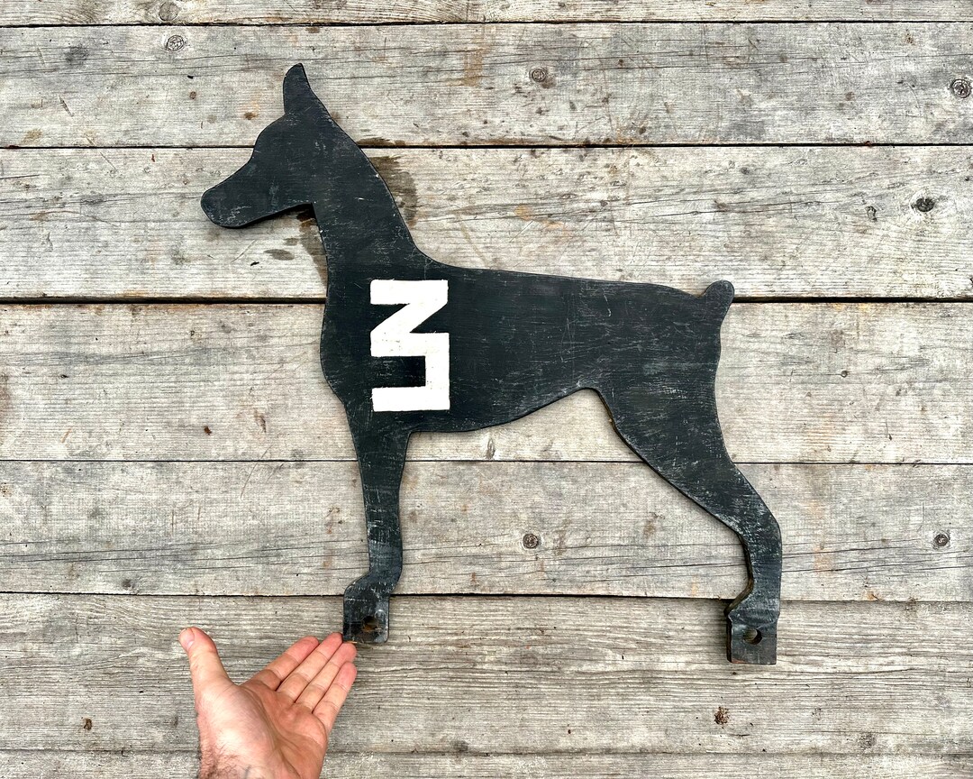 Vintage Dog Show Sign NUMBER 3, Americana Folk Art Wooden Sign, Mid ...