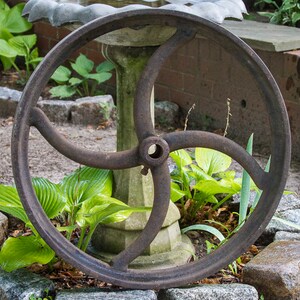 Large Antique Steel Wheel: 25" Industrial Decor - Etsy
