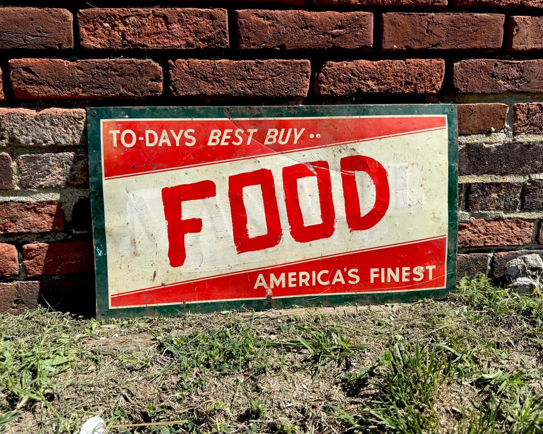 Vintage FOOD STAND Sign, Amish Country Farm Stand, Primitive Home Decor ...