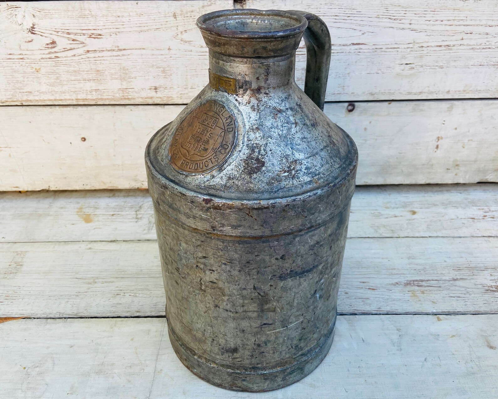 1929 New England Creamery Milk Can: Vintage Farmhouse Decor - Etsy