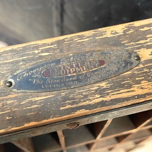 Antique Thompson Printers Cabinet Stand up Typeset Printing Block ...