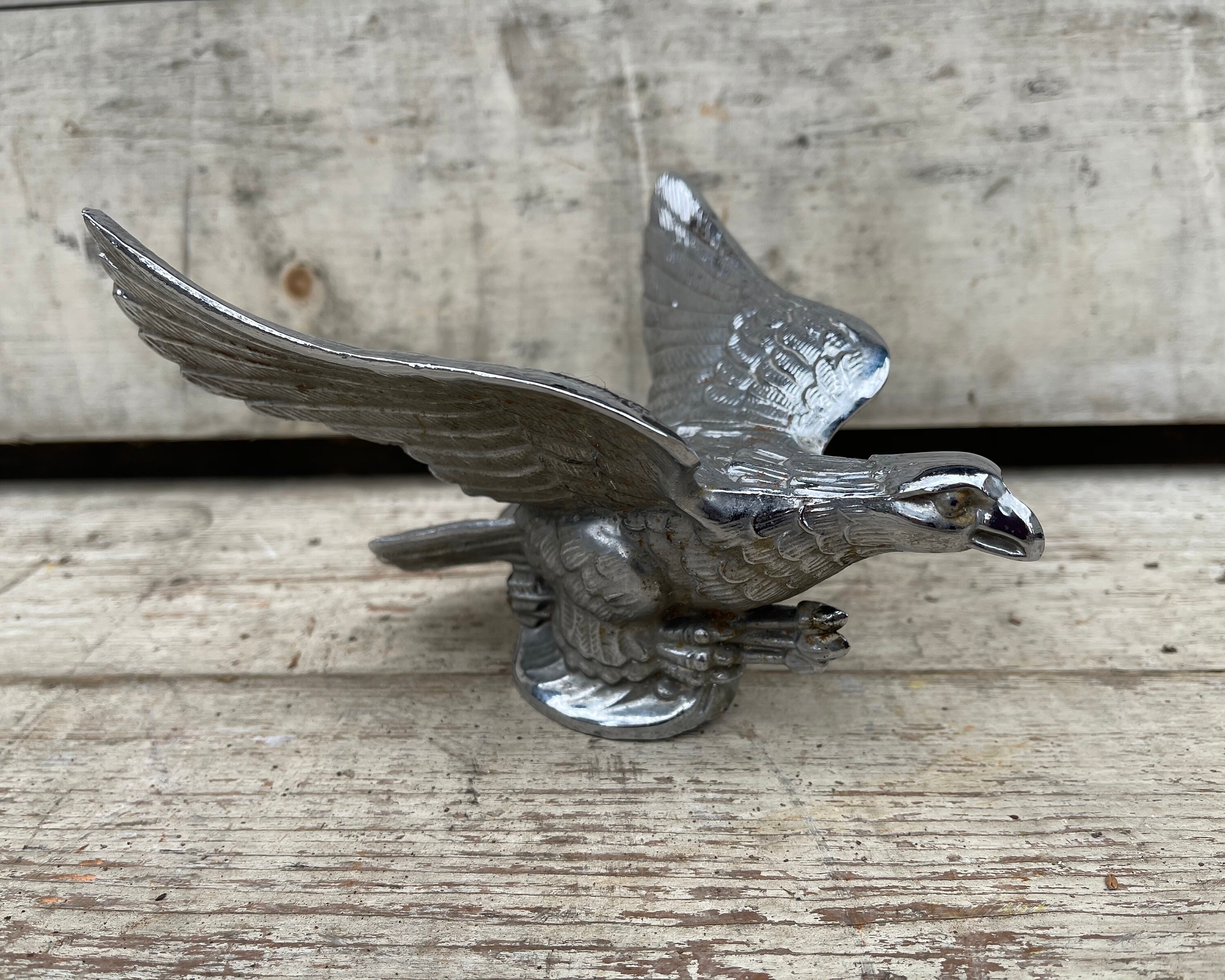 Vintage Hood Ornament Large Chrome EAGLE Car Mascot Topper | Etsy
