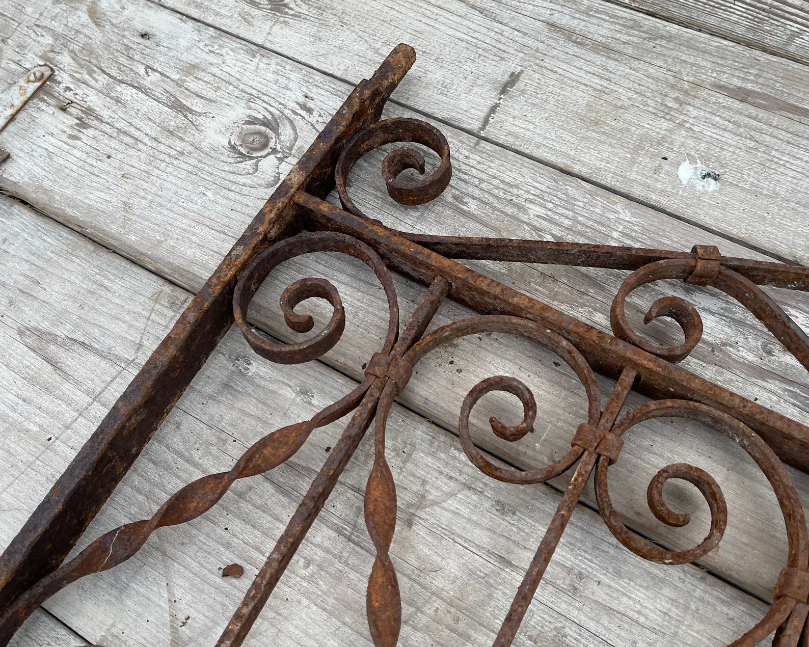 Antique Wrought Iron Heart Gate: Victorian Architectural Salvage (27 ...