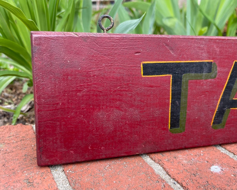 Antique Wooden Taffy Sign PRIMITIVE Painted Wood General Store - Etsy