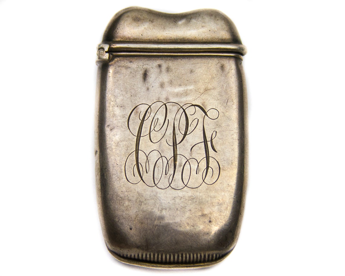 Antique Match Safe Sterling Silver Match Safe Match Book Case - Etsy