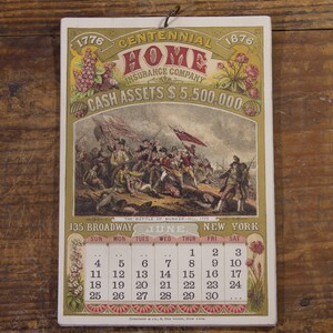 1876 Centennial Advertising Calendar: Revolutionary War Scenes - Etsy