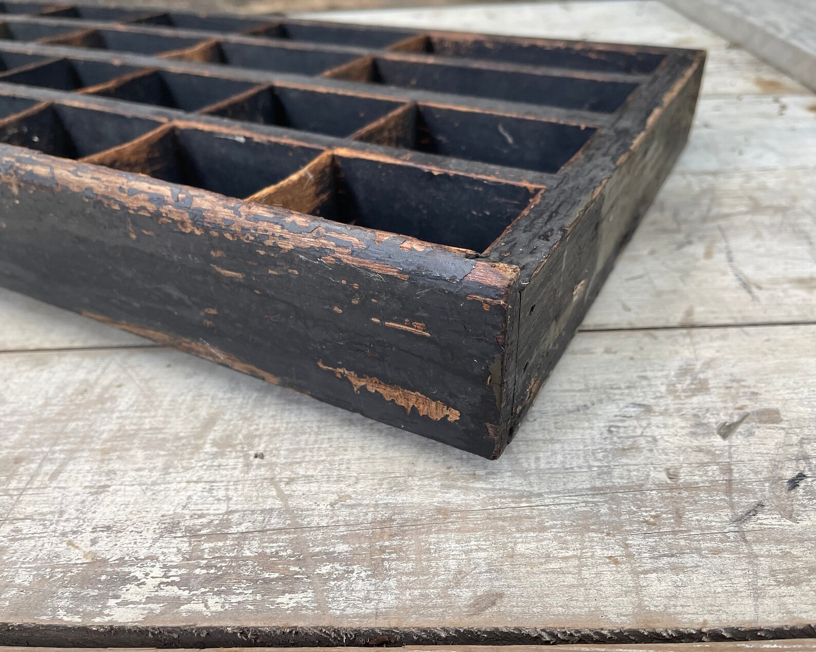 Antique Printers Tray EXTRA LARGE Thick Primitive Printing - Etsy