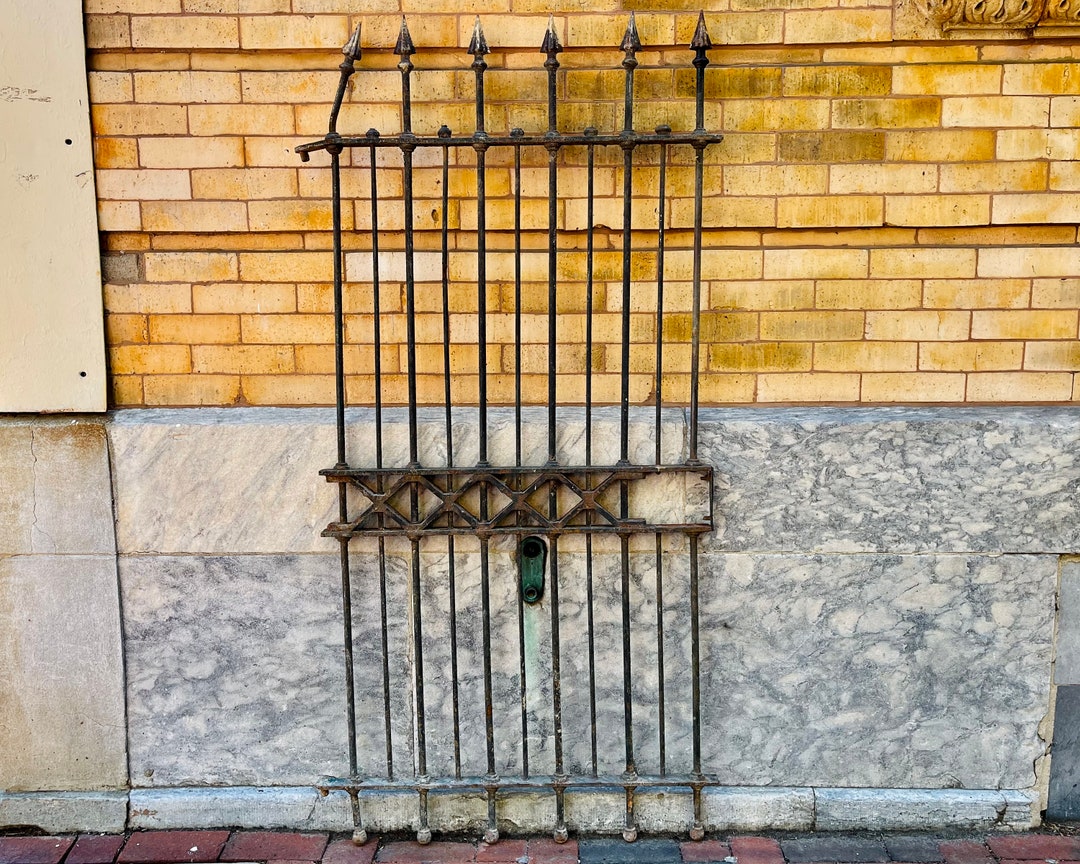 Antique Victorian Iron Spiked Gate: Architectural Salvage Garden Decor ...