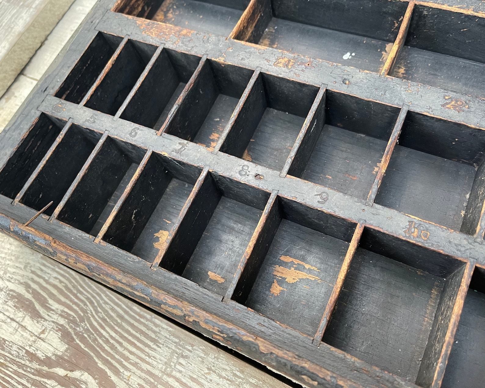 Antique Printers Tray EXTRA LARGE Thick Primitive Printing - Etsy