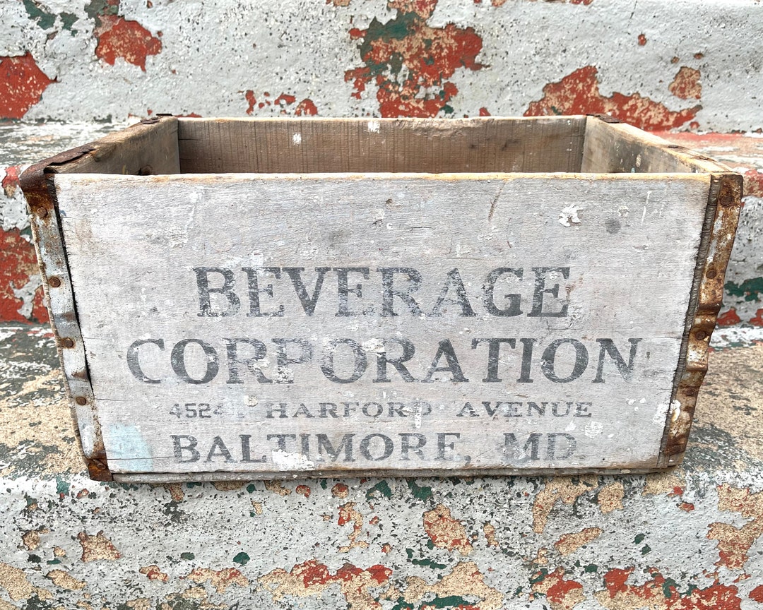 Vintage Baltimore Beverage Crate: Rustic Advertising Collectible - Etsy