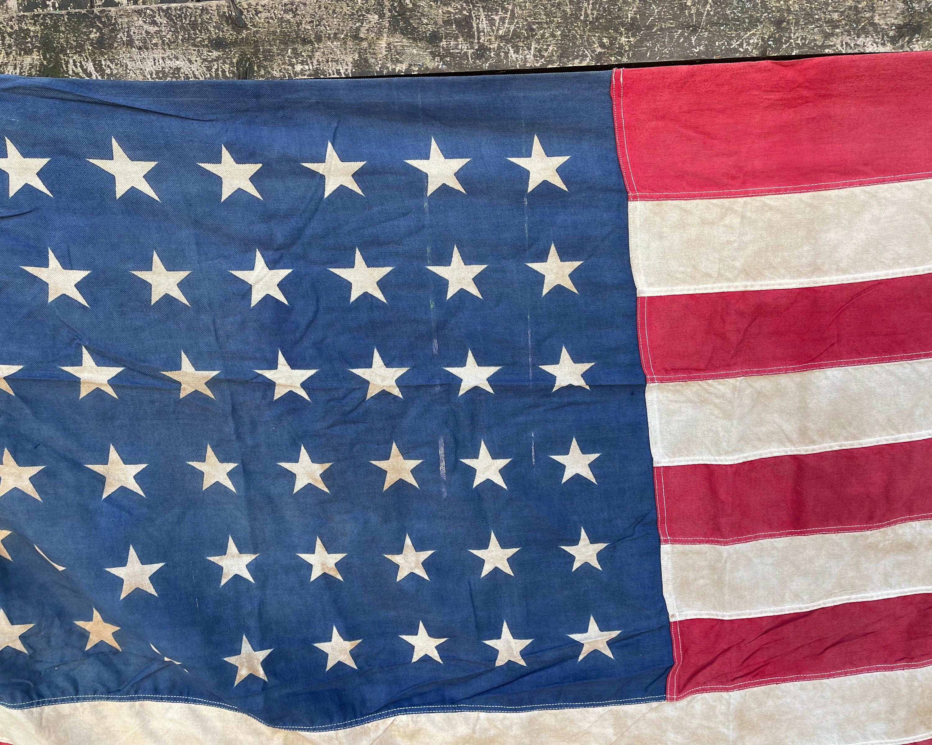 Vintage American Flag 4' Ft X 6' Cotton Flag Antique | Etsy