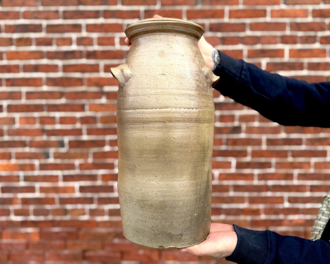 Antique Stoneware Churn: J.D. Craven North Carolina Pottery, 1800s ...