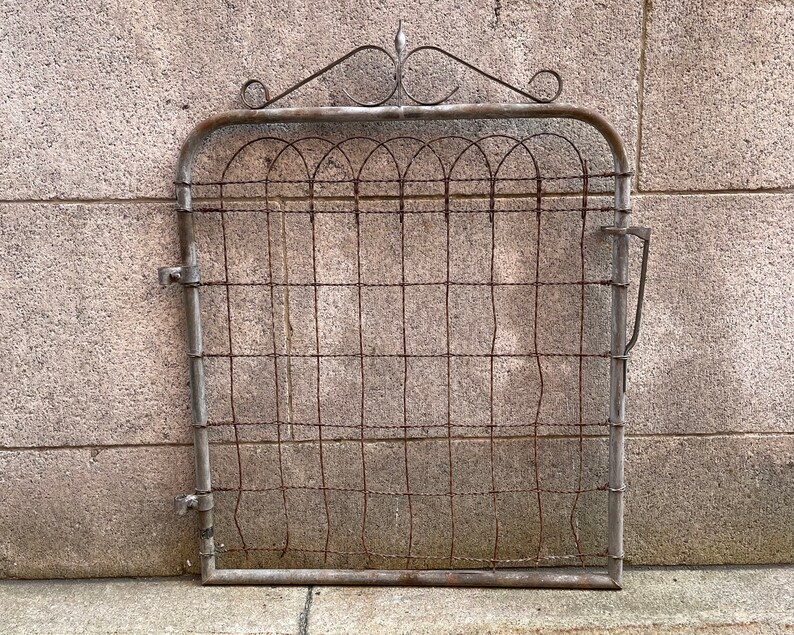 Vintage Metal Garden Gate: Braided Wire Trellis, Architectural Salvage ...