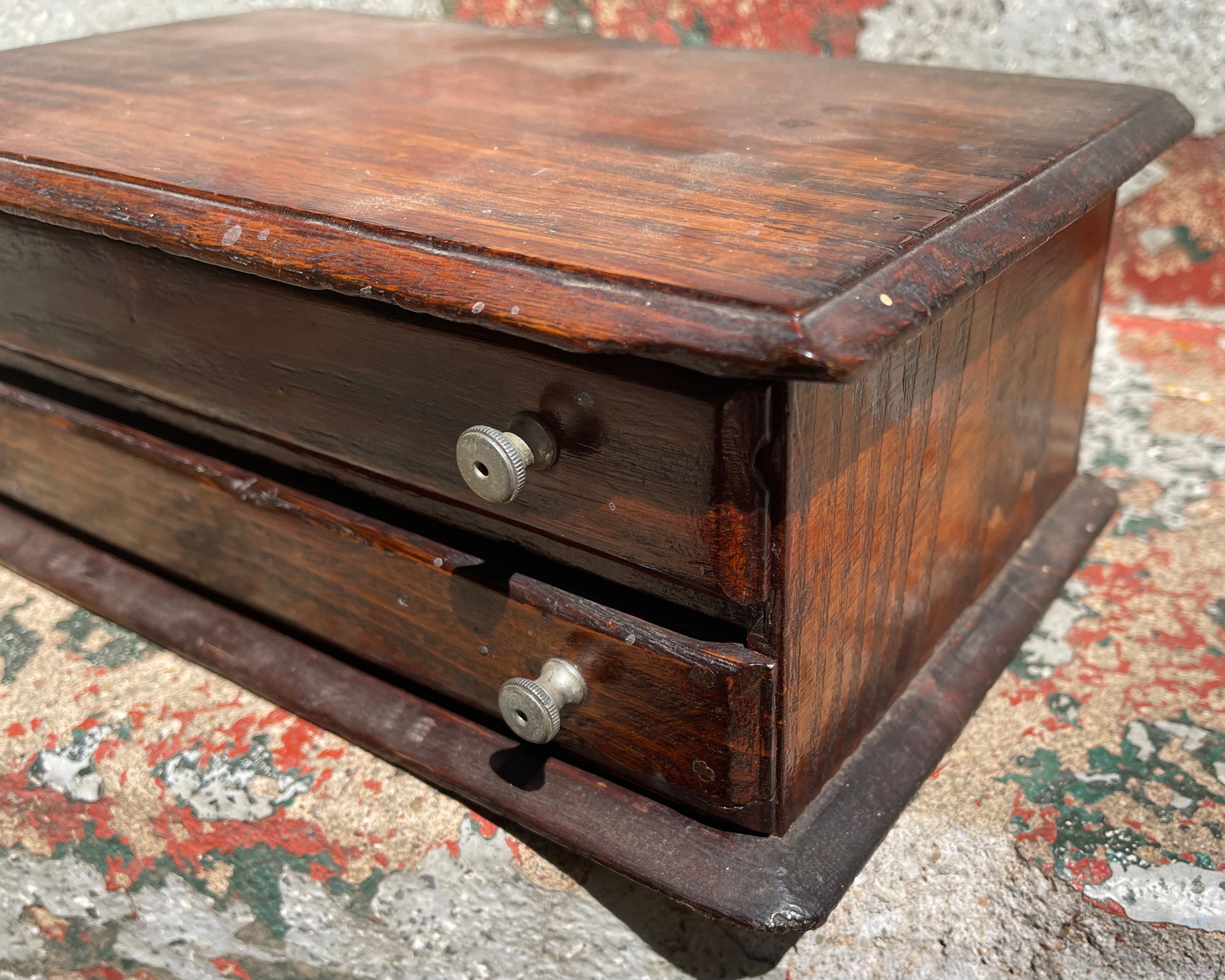 Antique Spool Cabinet Wooden Sewing Cabinet Two Drawer Chest | Etsy