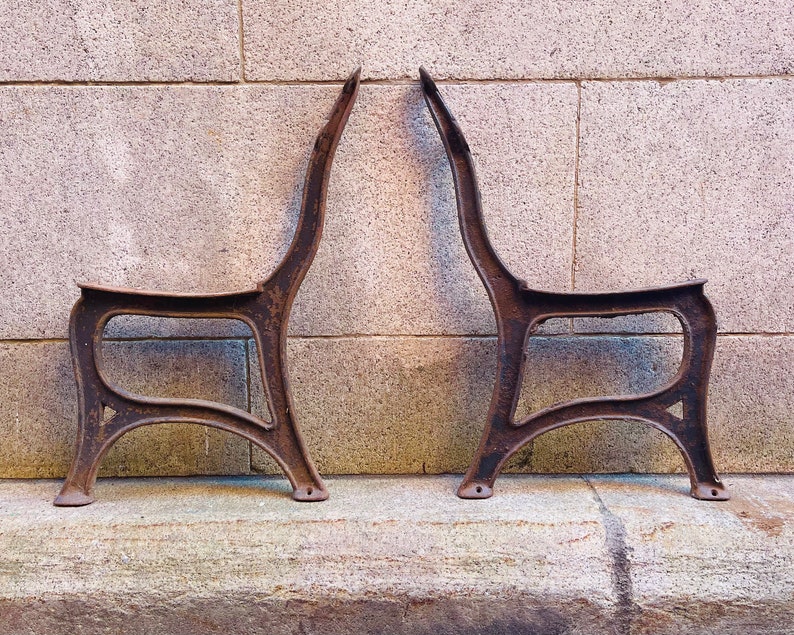 Antique Cast Iron Bench Legs Train Station Bench Ends Large - Etsy