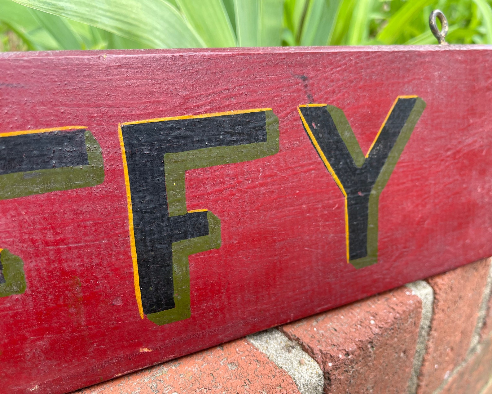 Antique Wooden Taffy Sign PRIMITIVE Painted Wood General Store - Etsy