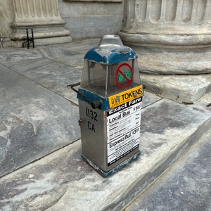 New York City Bus Fare Box, Token Cash Box, NYC Public Transportation ...