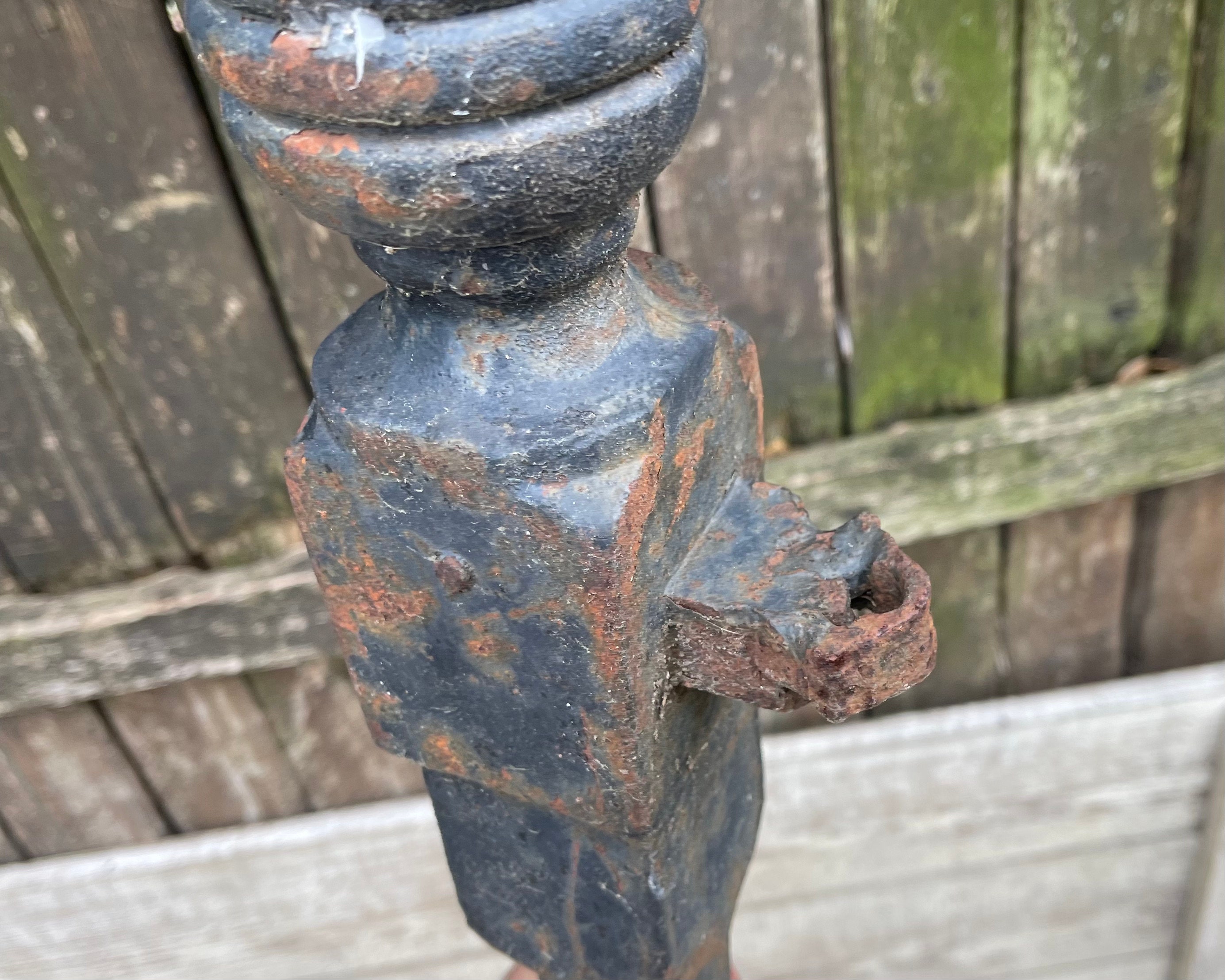 Antique Cast Iron Post Fence Gate Post Victorian | Etsy