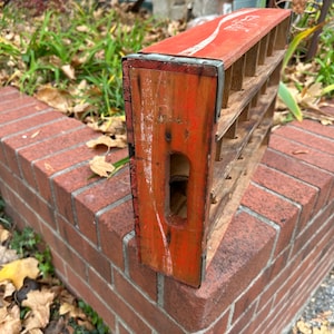 Vintage Coca Cola Crate, Rustic Coke Crate, Wall Hanging Shelf, Red ...