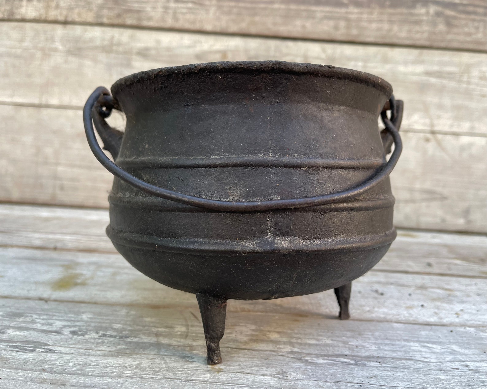 Small Antique Cast Iron Cauldron Farmhouse Antiques - Etsy