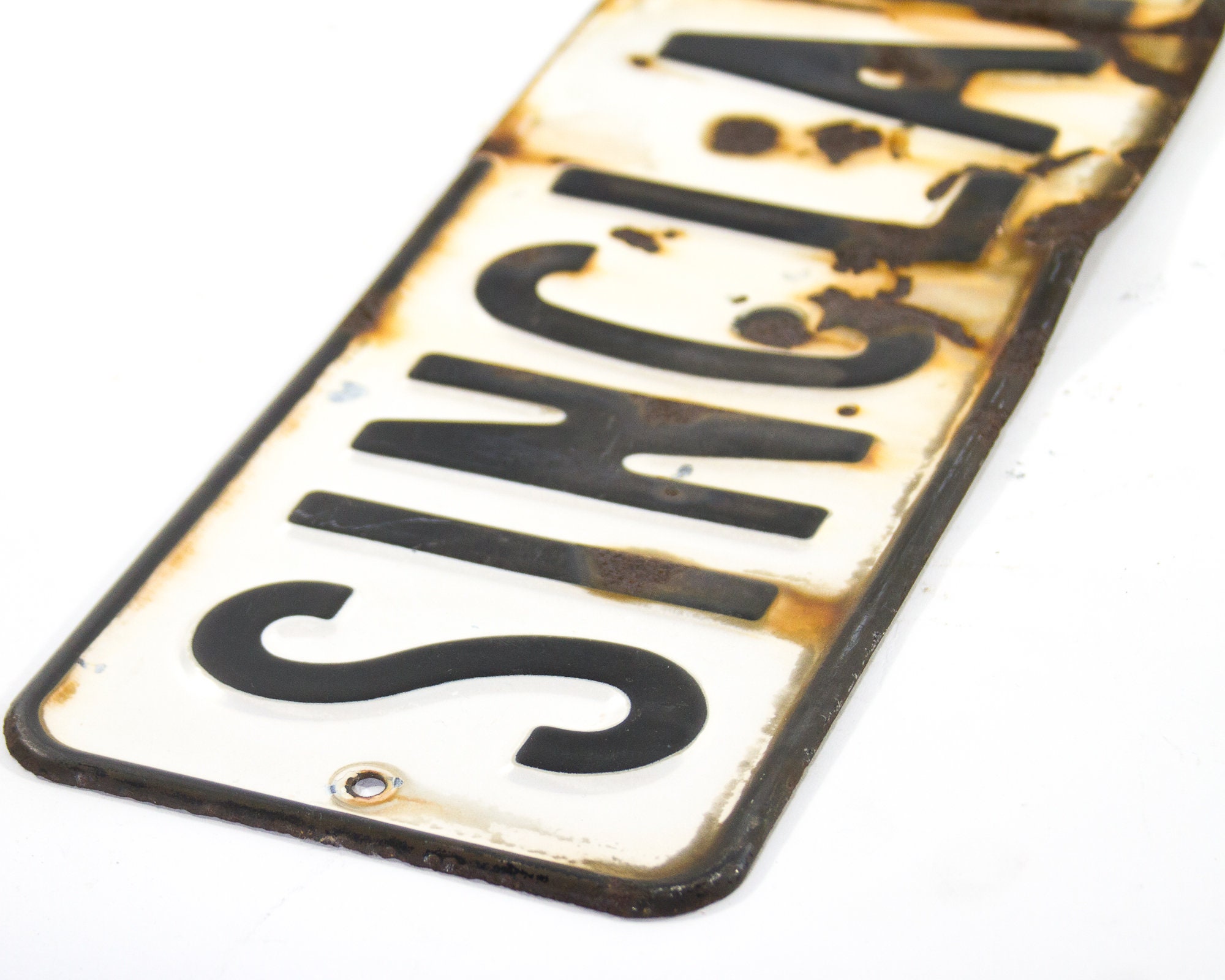 Antique Sinclair Sign Sinclair Road Name Sign Metal Enamel | Etsy