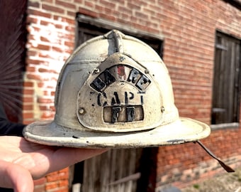 Circa 1940's Antique Fire Helmet CAIRNS & Brother Aluminum, Leather ...