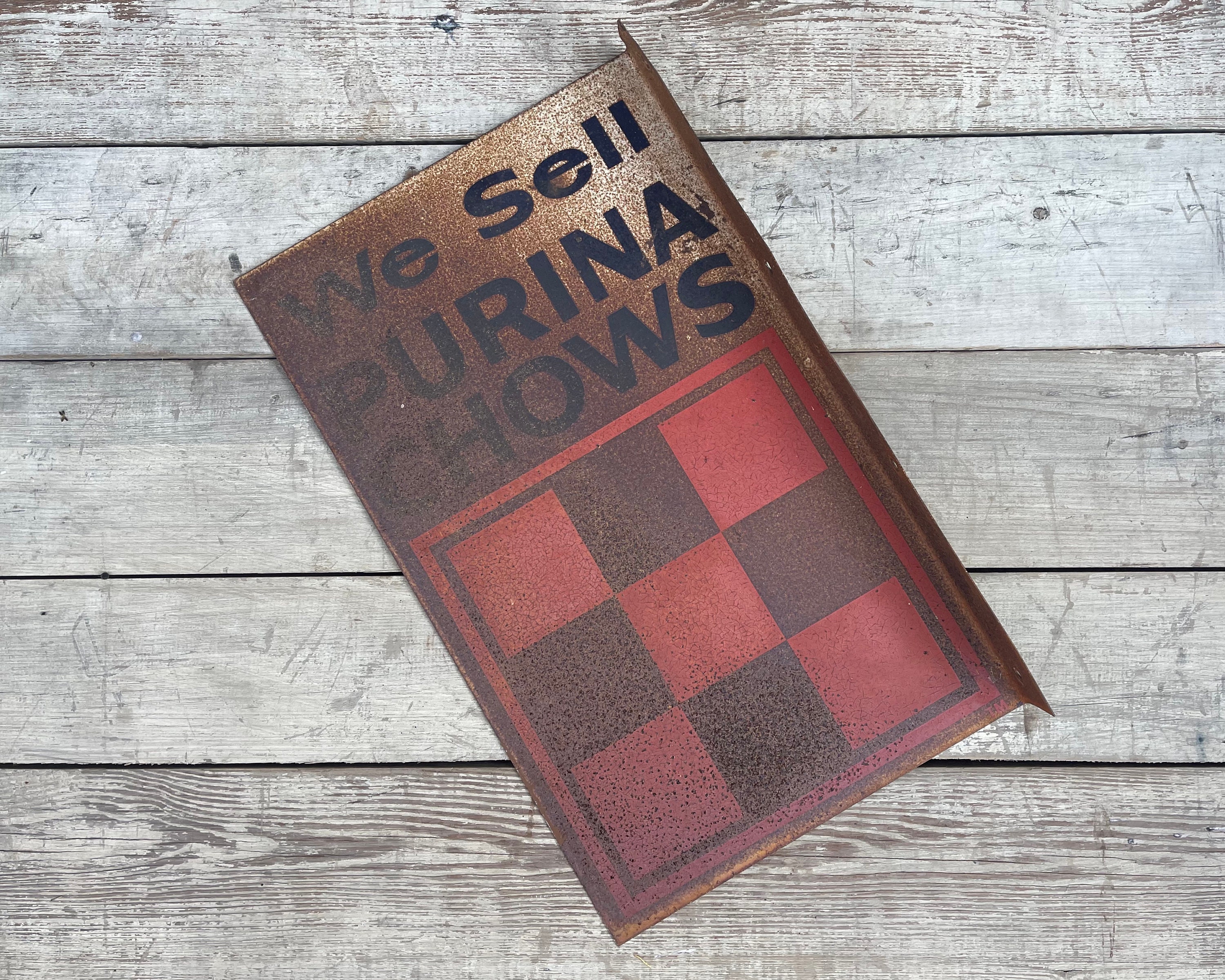 Purina Dog Food Sign Flange Sign Well Sell Purina Chows | Etsy