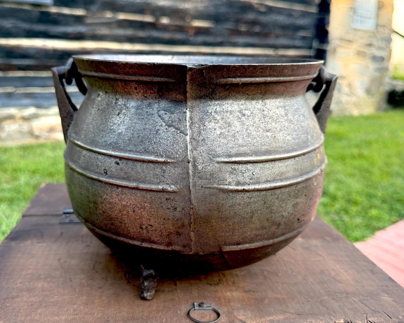 Antique Cast Iron Cauldron: 1800s Farmhouse Witches Pot, Garden Decor ...