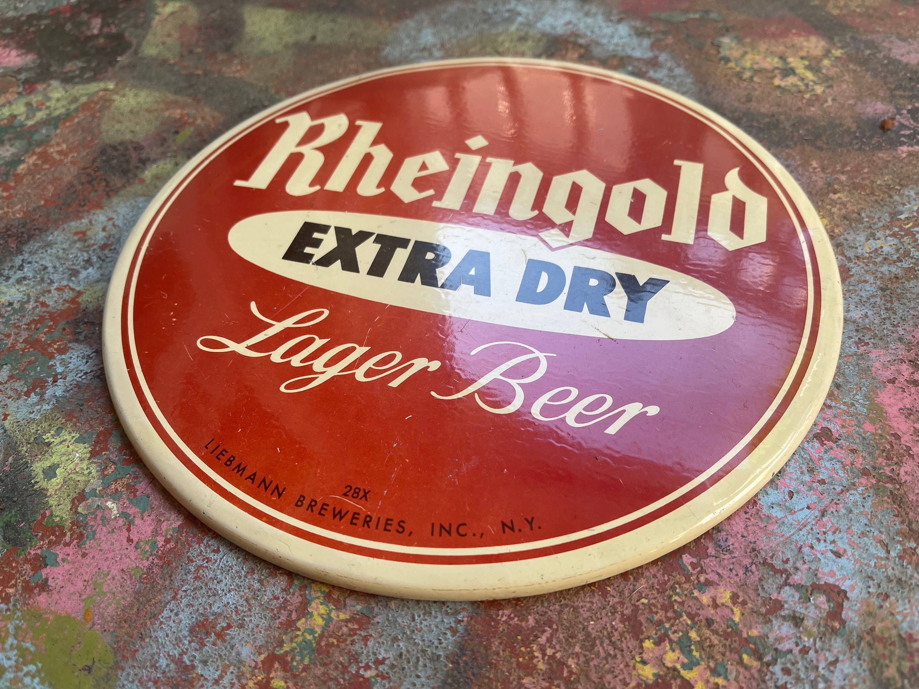 Vintage Rheingold Beer Sign Celluloid Button Sign Round Beer - Etsy