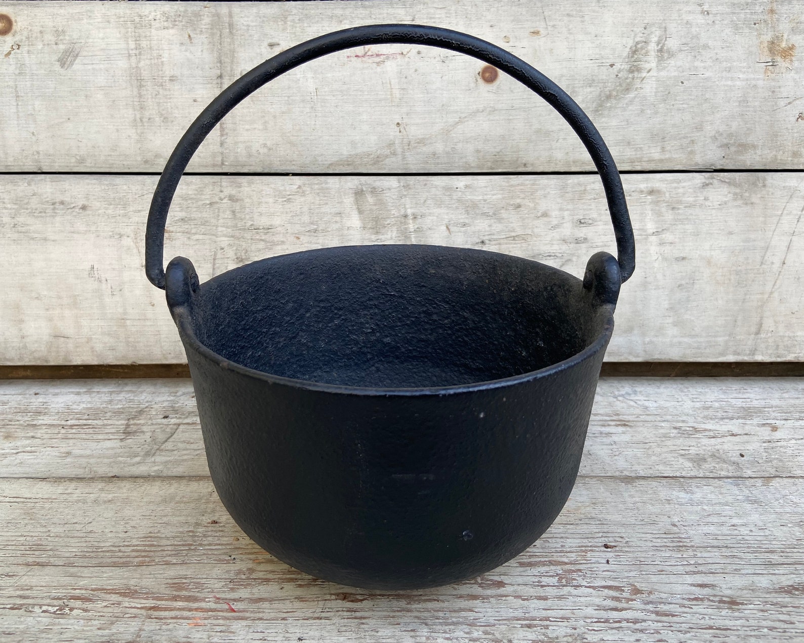 Antique Cast Iron Bean Pot Vintage Cauldron Witches Pot | Etsy