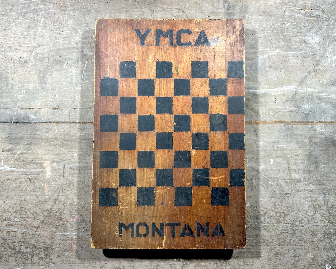Antique Montana YMCA Game Board, Vintage Gameboard, Folk Art ...