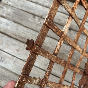 Antique Wrought Iron Gate, Iron Window Gate, Large 30 X 23 ...