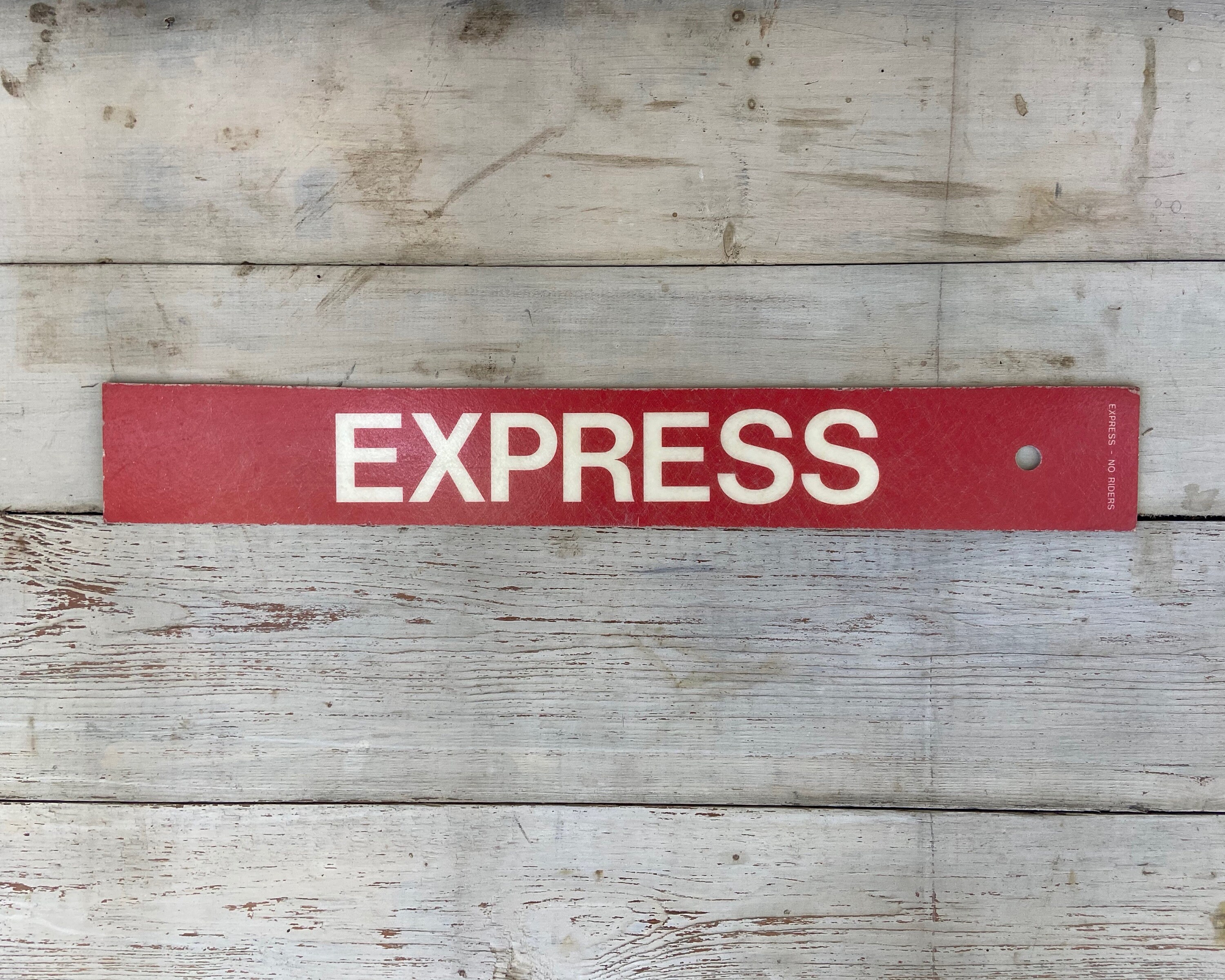 Vintage Subway Sign Train Station Sign NO RIDERS EXPRESS | Etsy