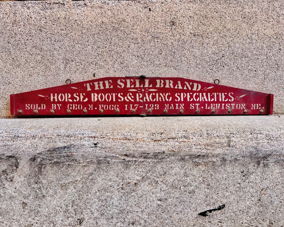 Antique Horse Racing Sign: the Sell Brand, Lewiston Maine - Etsy