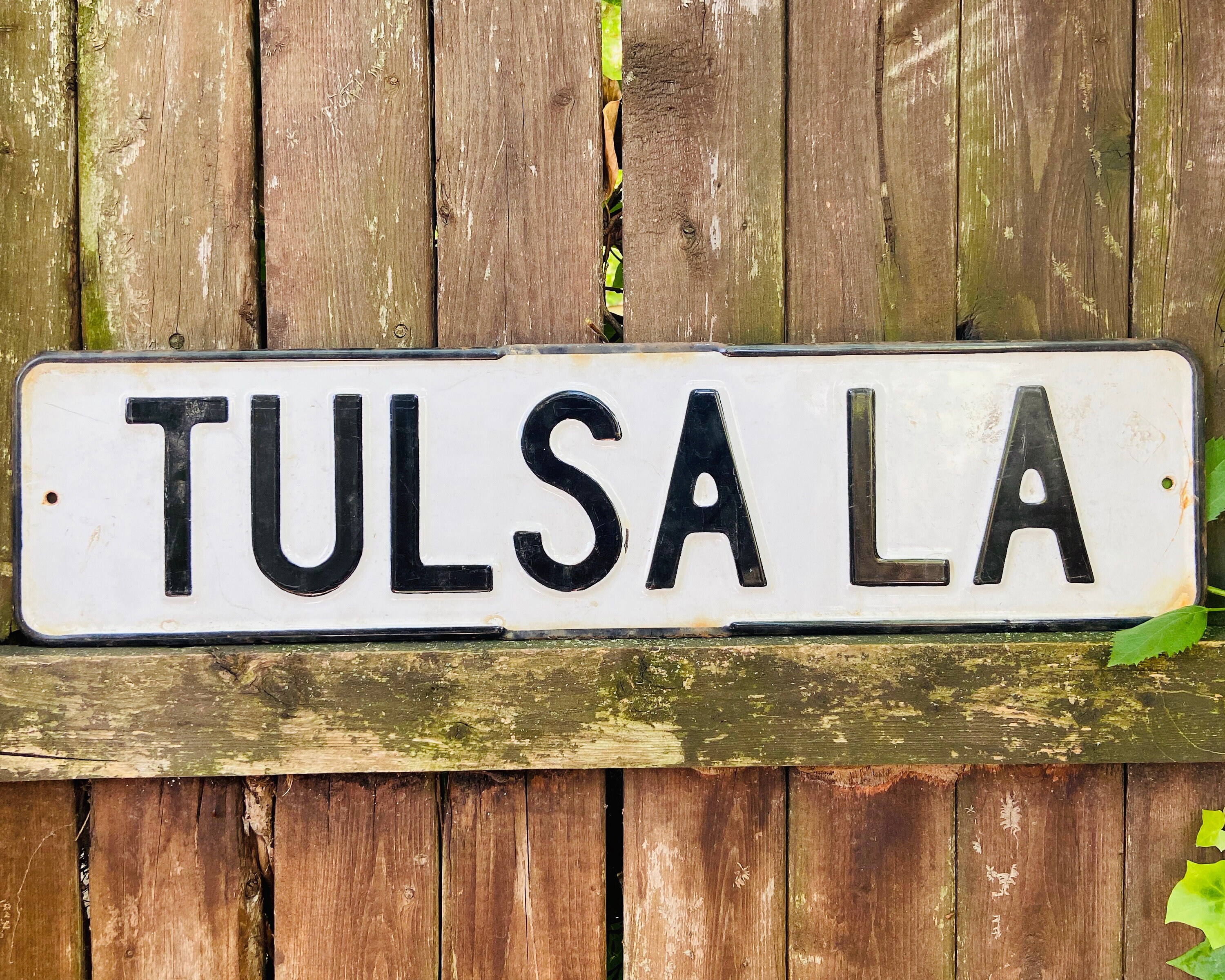 Vintage TULSA Street Sign Porcelain Sign TULSA LANE Enamel - Etsy