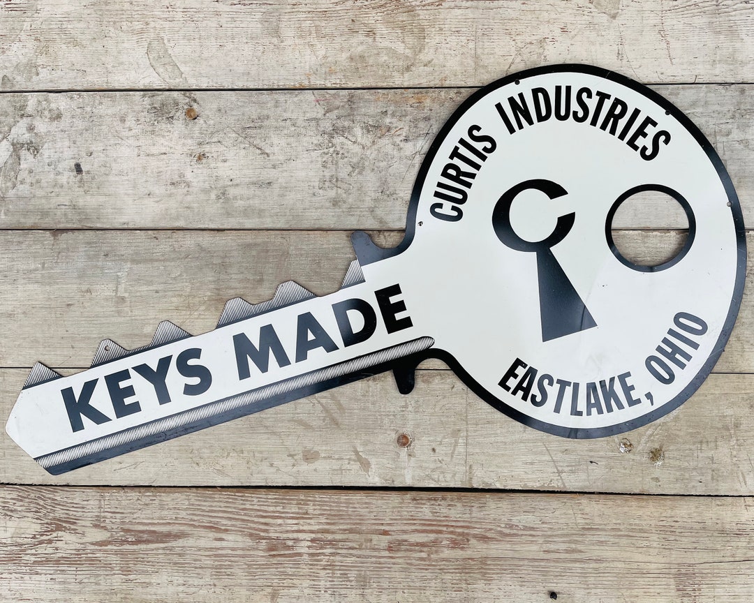 Vintage Trade Sign Keys Made Sign Curits Industries EASTLAKE OHIO ...