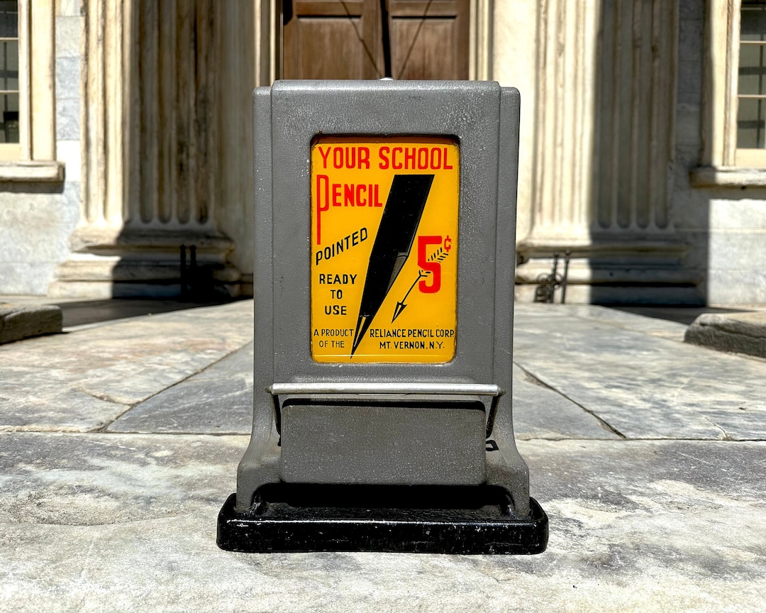Pencil Dispenser Vintage 5 Cent Coin Operated Reliance Pencil Machine ...