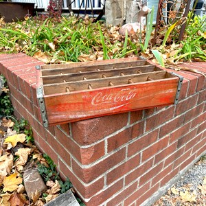 Vintage Coca Cola Crate, Rustic Coke Crate, Wall Hanging Shelf, Red ...
