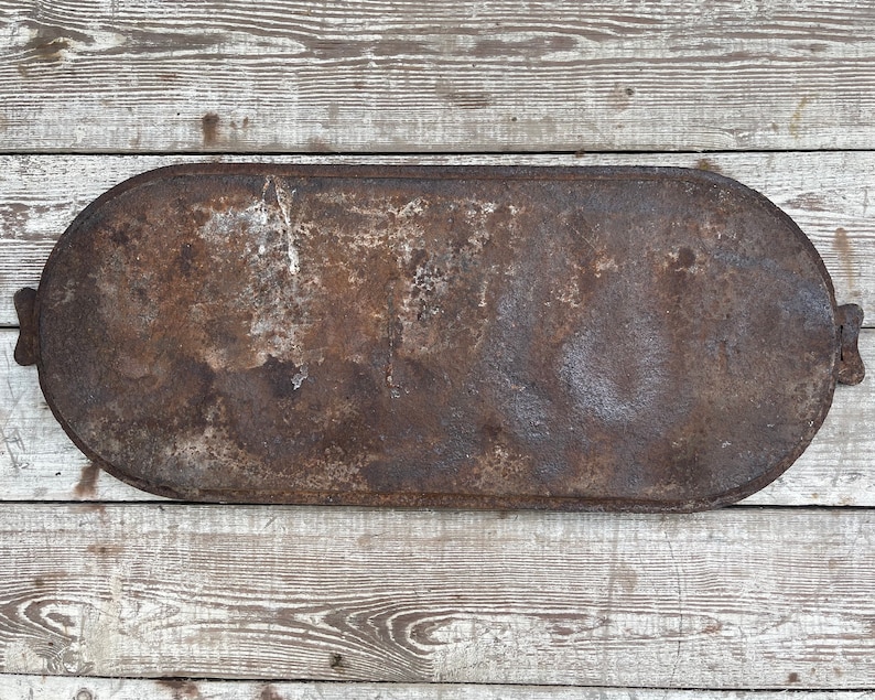 Large Cast Iron Skillet With Gate Mark Antique Cast Iron - Etsy UK