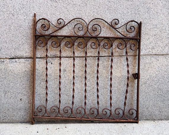Antique Iron Garden Gate 20th Century Wrought Iron Garden Gate