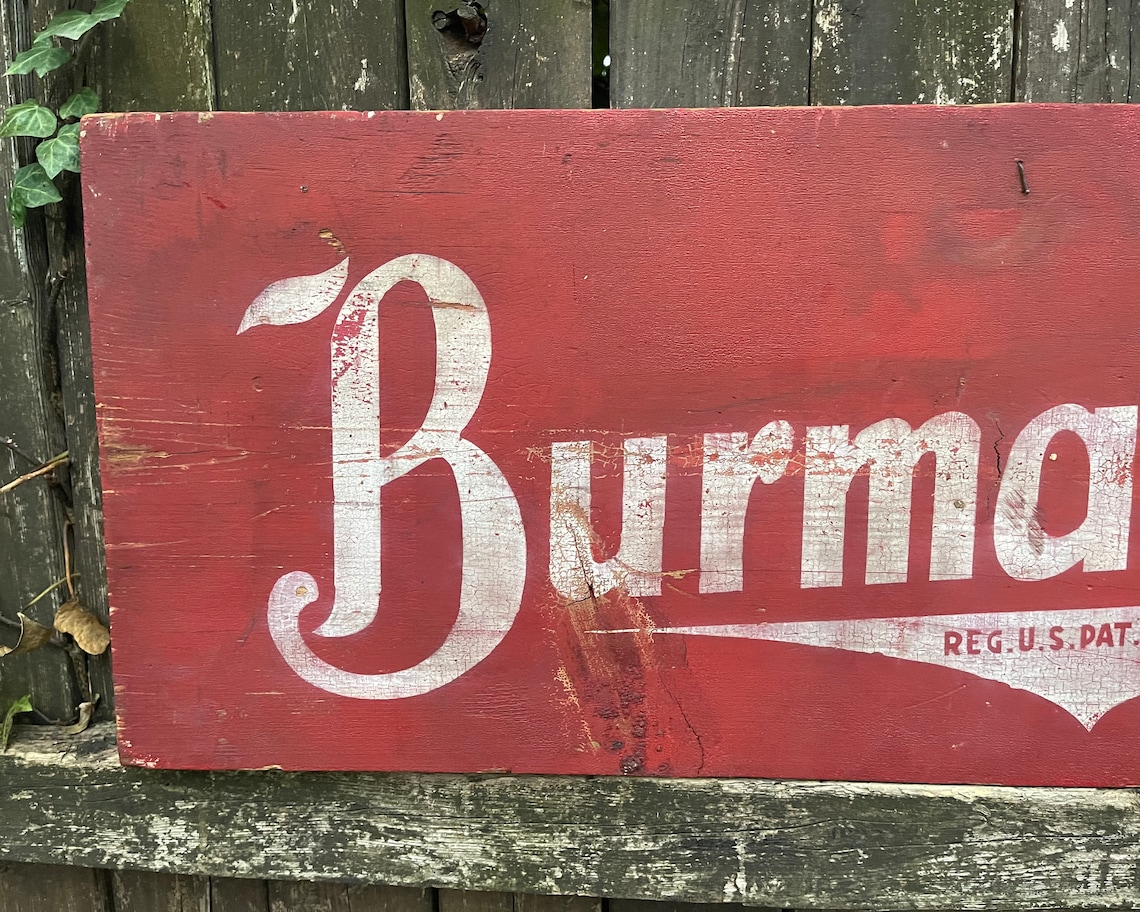 Antique Wooden Burma Shave Sign Trade Sign Old Mustard Paint - Etsy