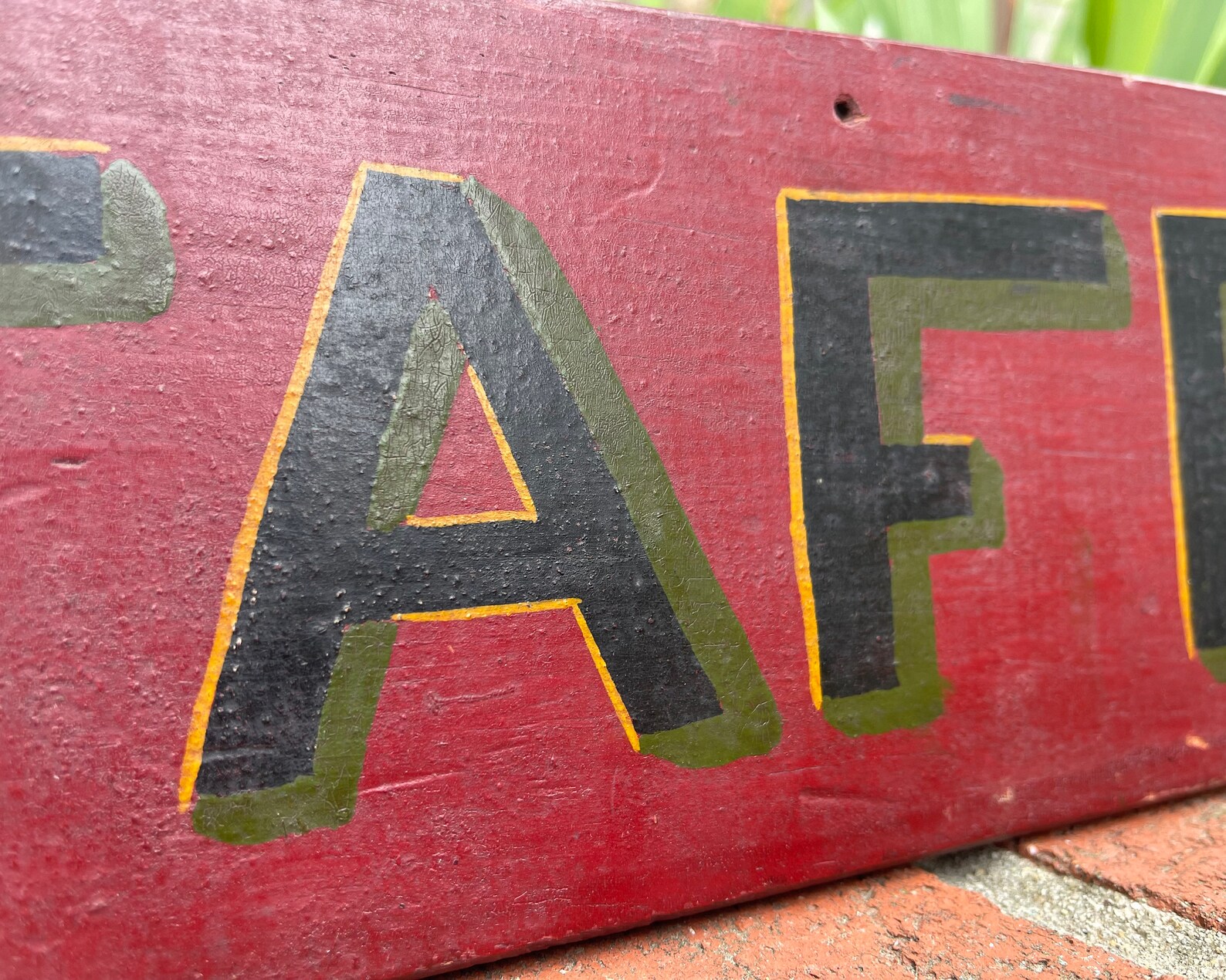 Antique Wooden Taffy Sign PRIMITIVE Painted Wood General Store - Etsy