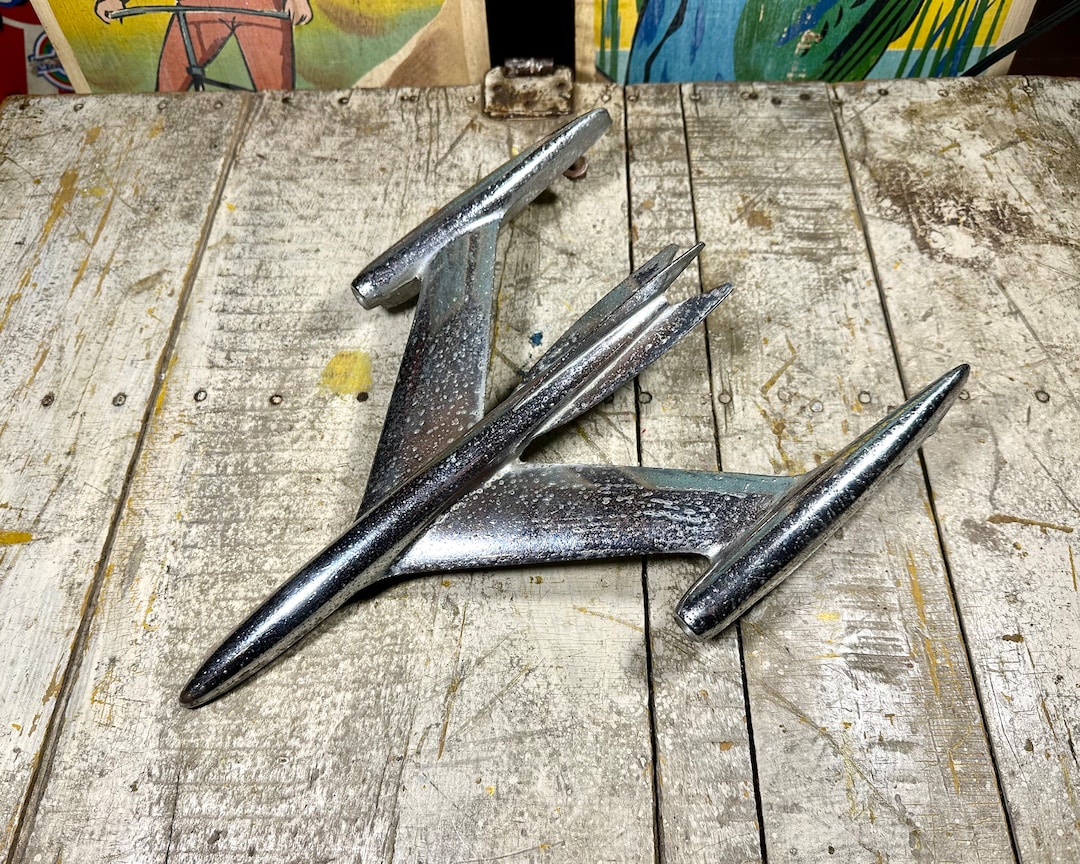 Vintage Hood Ornament, Rocket Jet Airplane Hood Ornament, Car Mascot ...