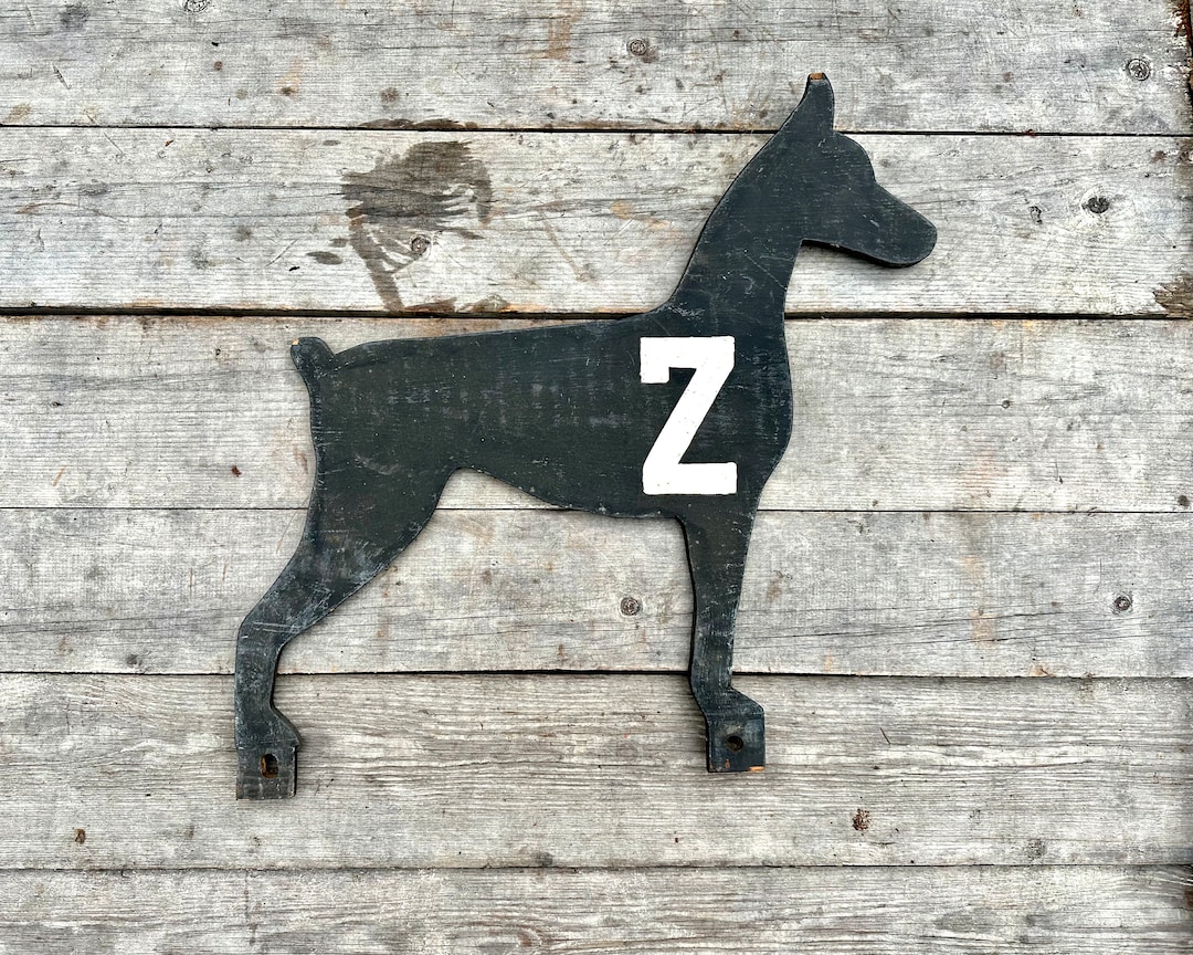 Vintage Dog Show Sign NUMBER 2, Americana Folk Art Wooden Sign, Mid ...