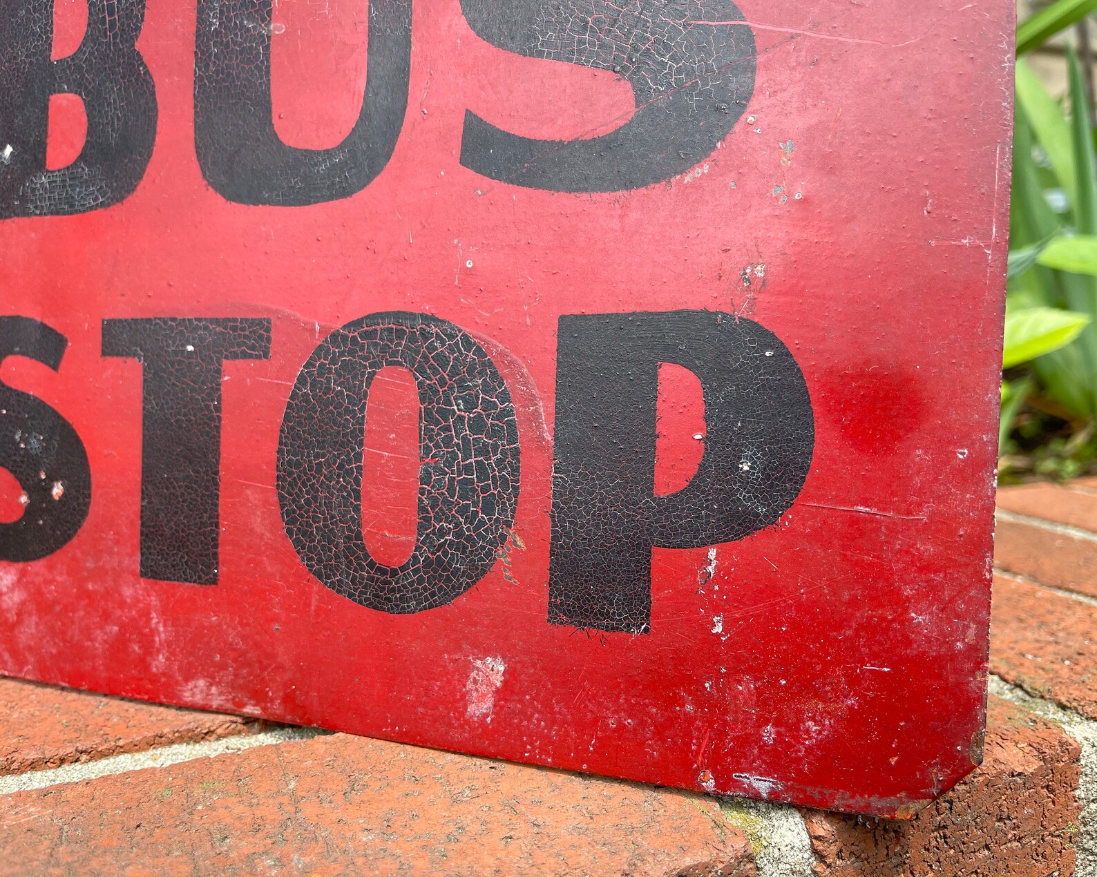 Antique Bus Stop Metal Flange Sign Nice Early Crazed Paint - Etsy
